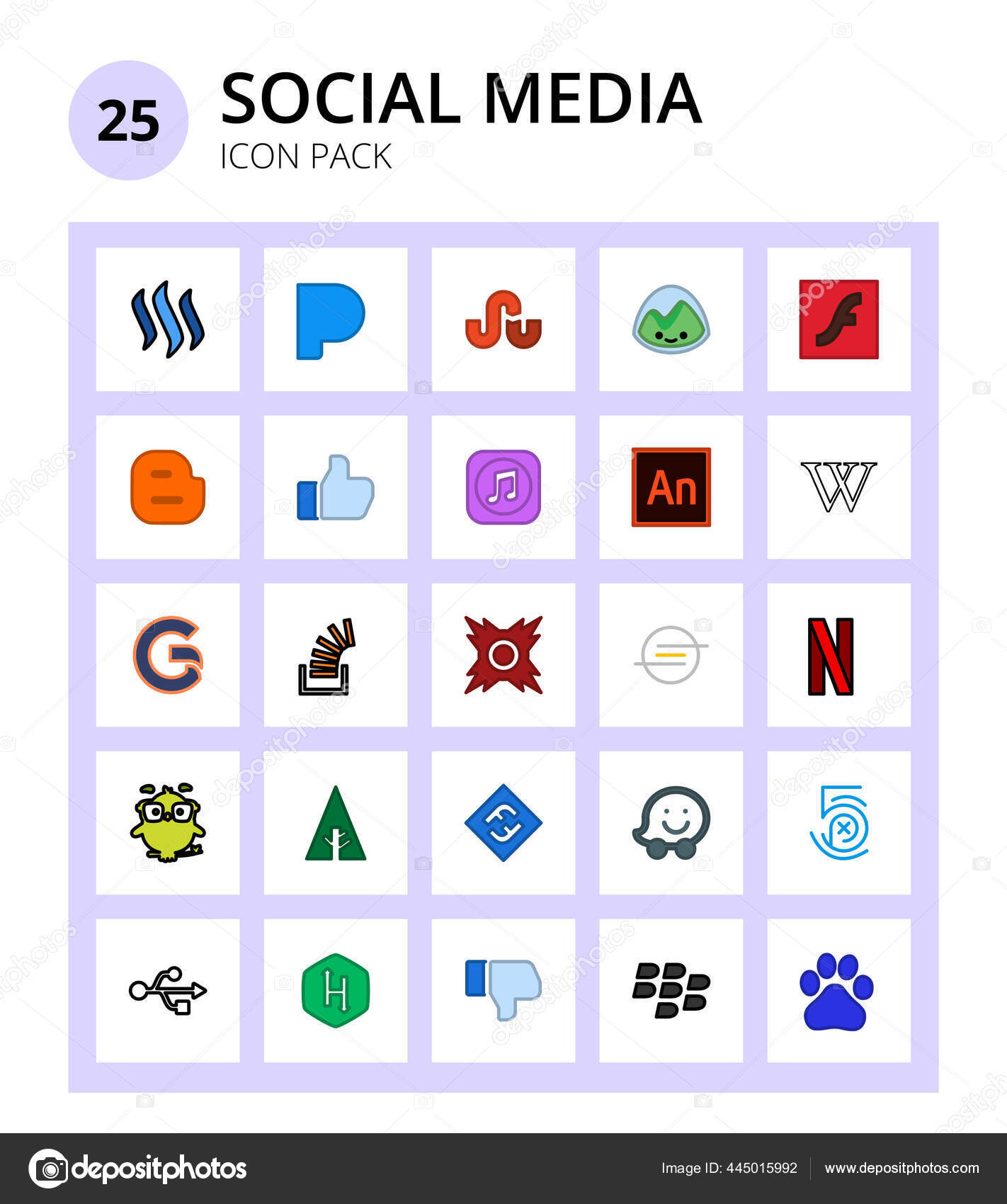 Set Social Logo Ioxhost Overflow Itunes Stack Editable Vector Design ...