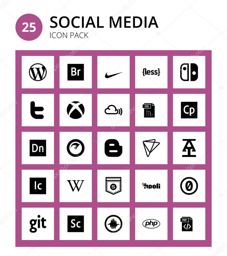 25 signos y símbolos sociales adobe, adobe, xbox, cautivar, estilo ...