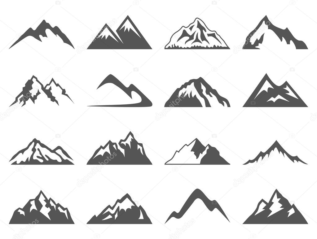 Mountain Shapes For Logos — Stock Vector © Barmaleeva #123107302