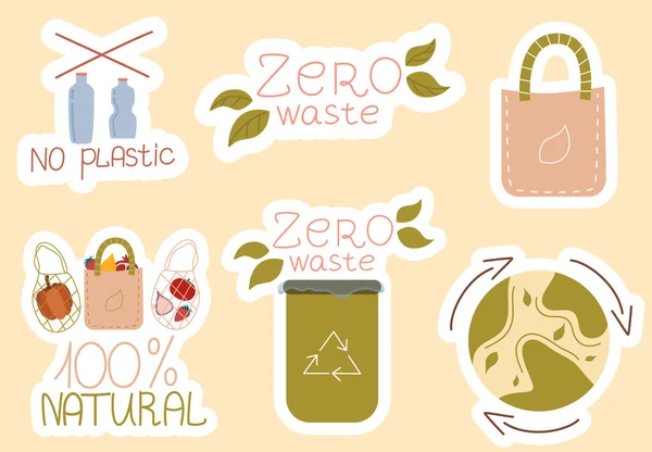 Cero símbolos de residuos imágenes de stock de arte vectorial | Depositphotos