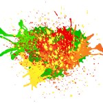 Color paint splashes. Gradient vector background Stock Vector Image by ...