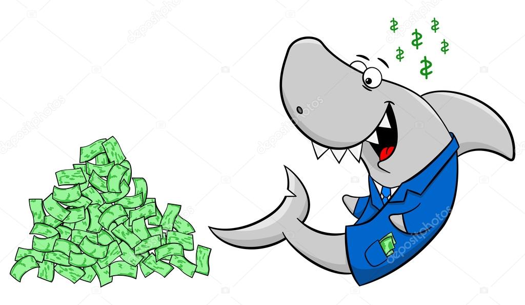 Smiling cartoon financial shark Stock Vector Image by ©antimartina ...