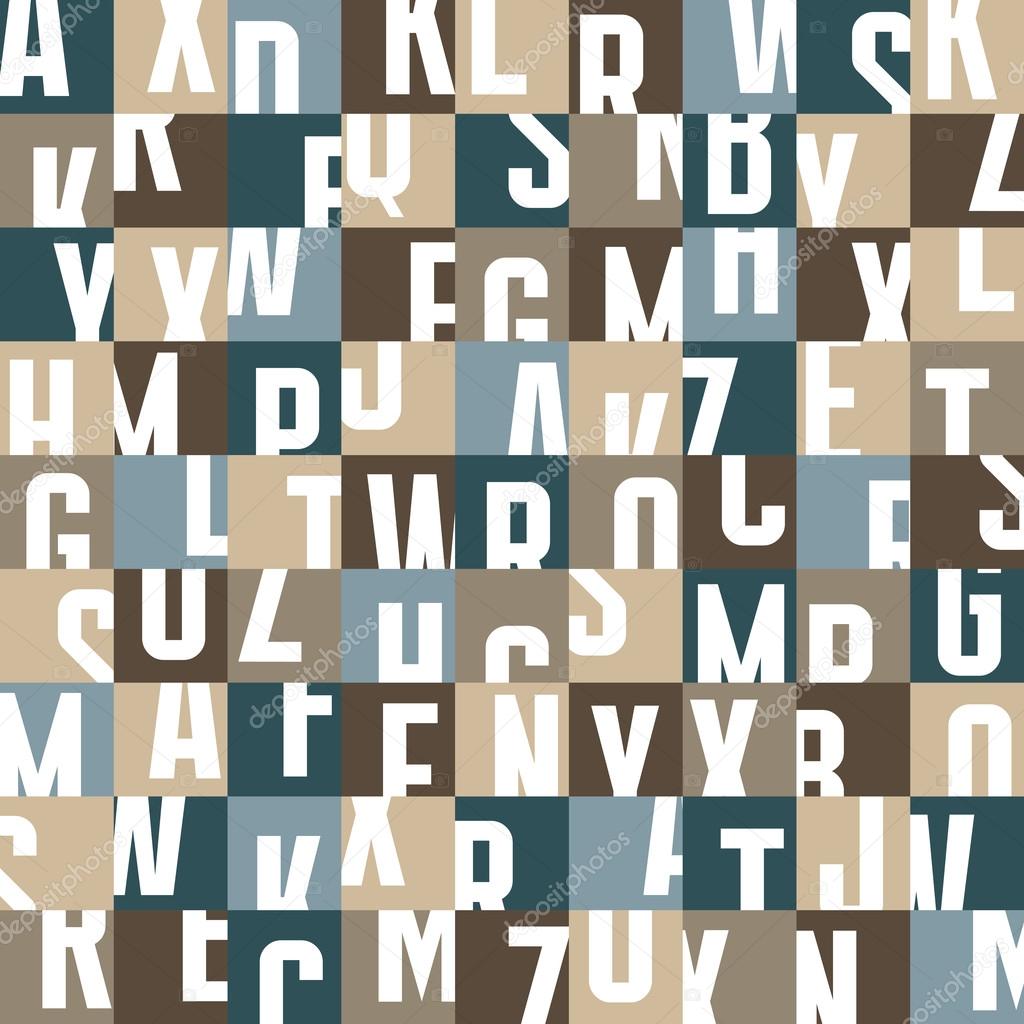 Abstract geometric typography letters background - seamless vector ...