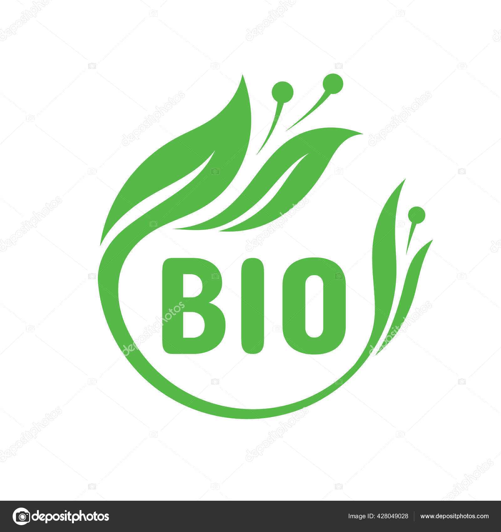 Bio Nature Concept Logo Design Eco Product Creative Badge Sticker Stock ...