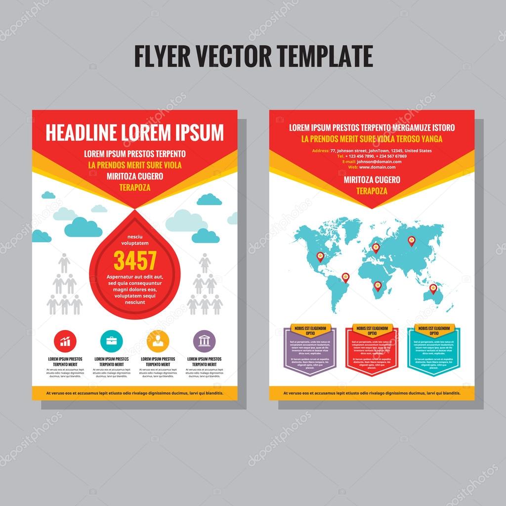 Abstract flyer vector template. Brochure vector template. Design ...