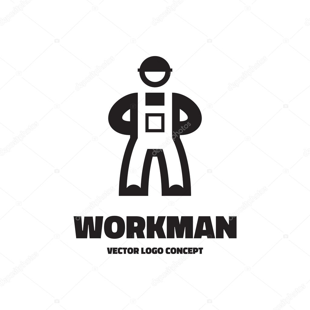 Workman - ilustración del logotipo del vector. Concepto de logotipo del ...