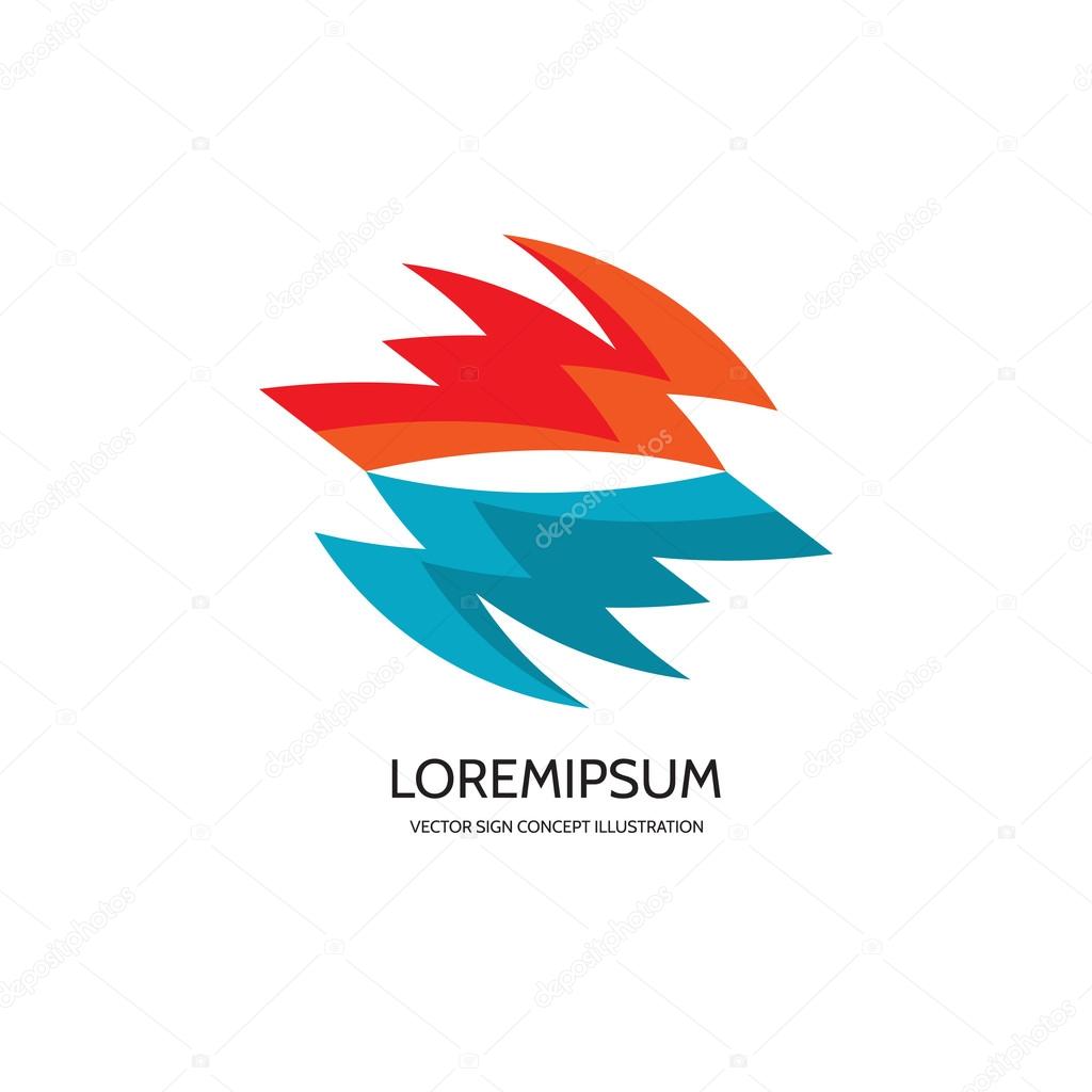 Logotipo abstracto del vector - ilustraci n del concepto. Signo abstracto alternativo. Signo ...