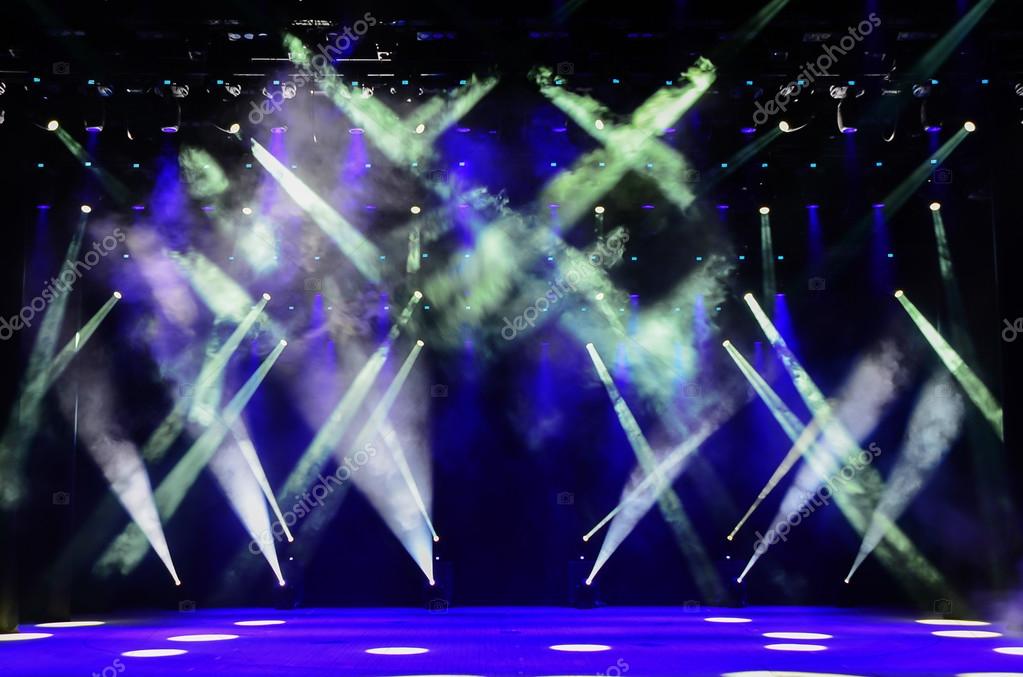 Concert stage with blue light Stock Photo by ©Epitavi 106165646