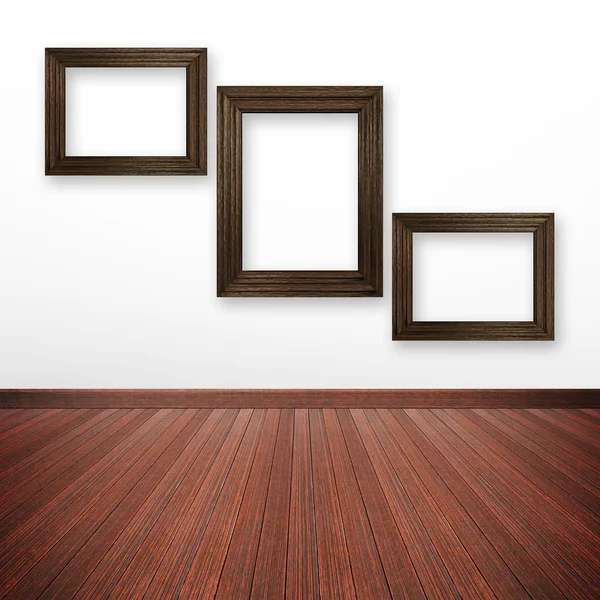Wooden photo frames on white background — Stock Photo © kritchanut ...