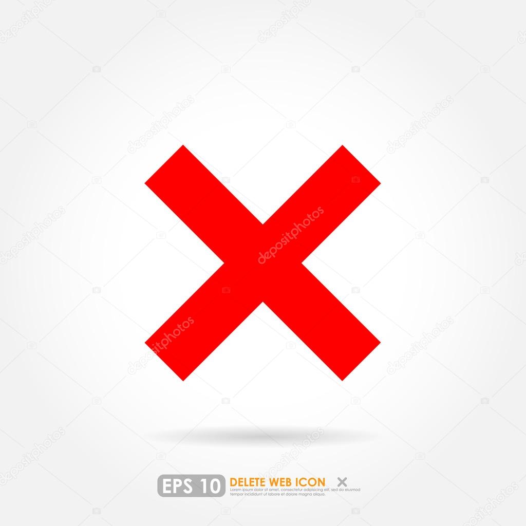 Icono De Cruz Roja Sobre Fondo Blanco Vector Gráfico Vectorial
