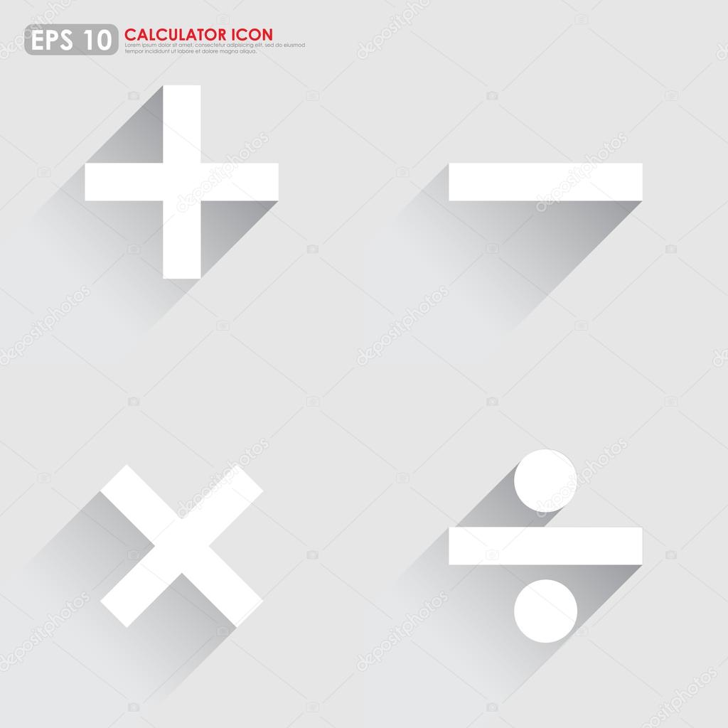 Basic mathematical symbols - plus, minus, multiply & divide — Stock ... Basic mathematical symbols - plus, minus, multiply & divide — Stock ...