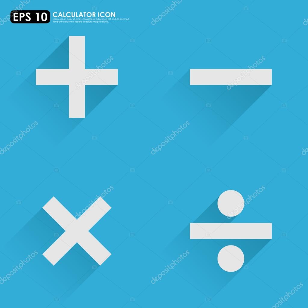 Basic mathematical symbols - plus, minus, multiply & divide — Stock ... Basic mathematical symbols - plus, minus, multiply & divide — Stock ...