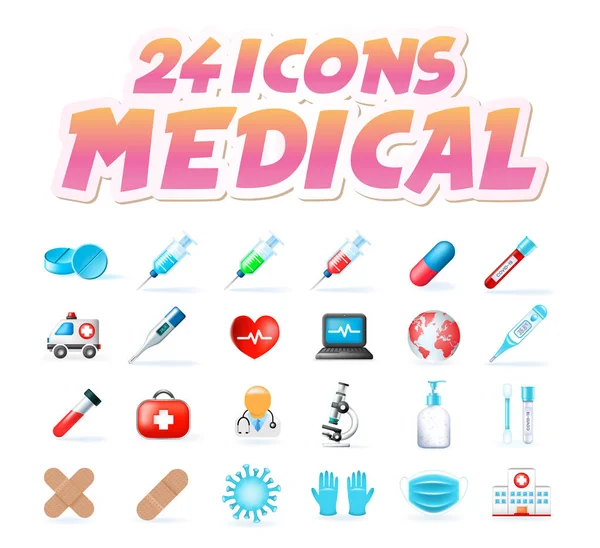 Realistic Cute Medical Icon White Background Isolated Vector ...