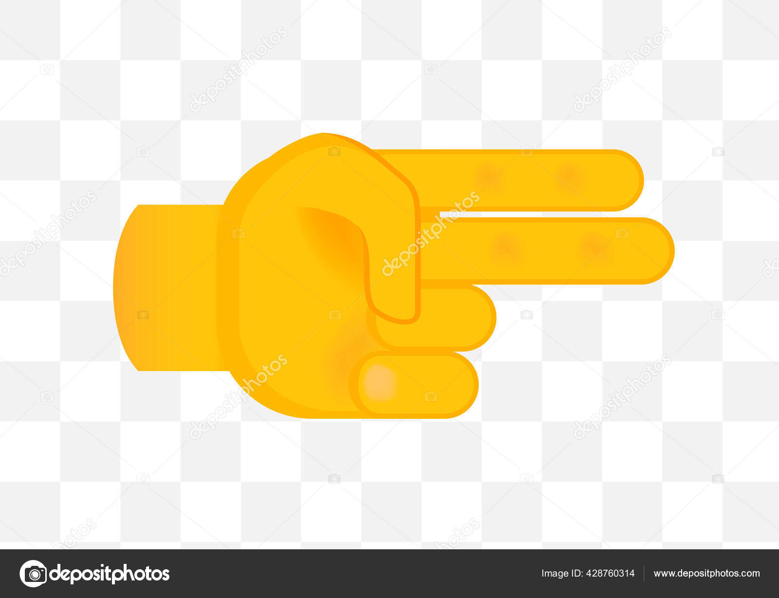 Mano Con Estilo Plano Sobre Fondo Transparente Ilustración Vectorial ...