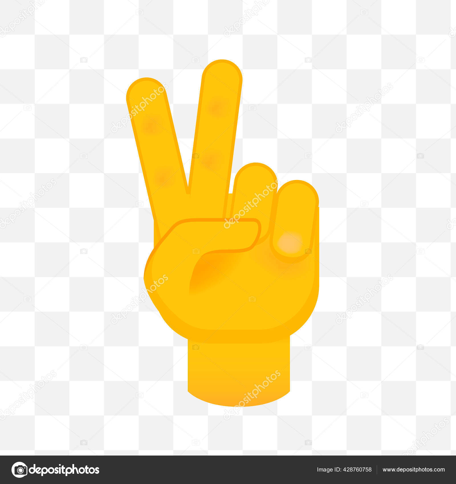 Mano Con Estilo Plano Sobre Fondo Transparente Ilustración Vectorial ...