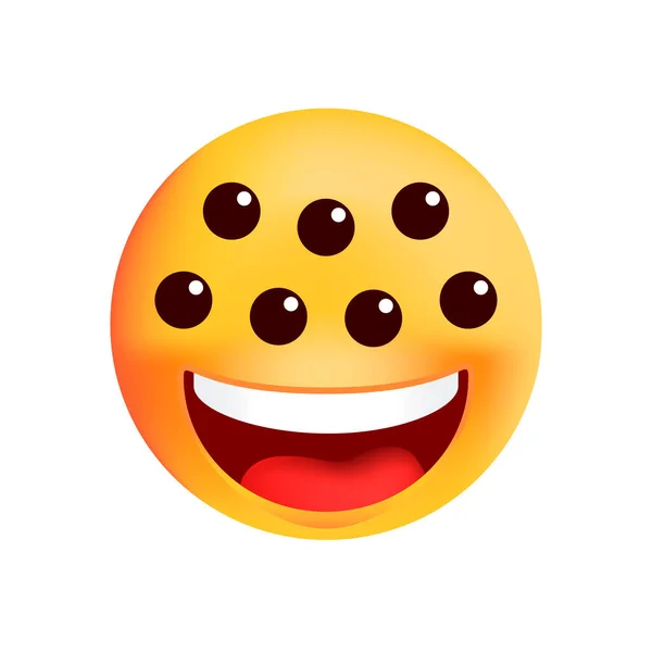 Cute Cyclops Emoticon on White Background. Isolated Vector Illustration ...