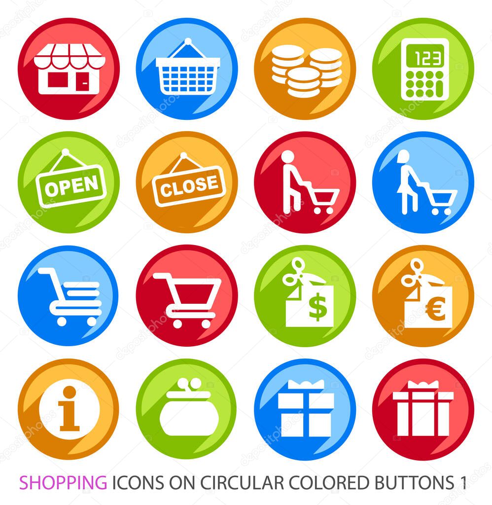 Conjunto de iconos de compras para tu diseño. Elementos vectoriales ...