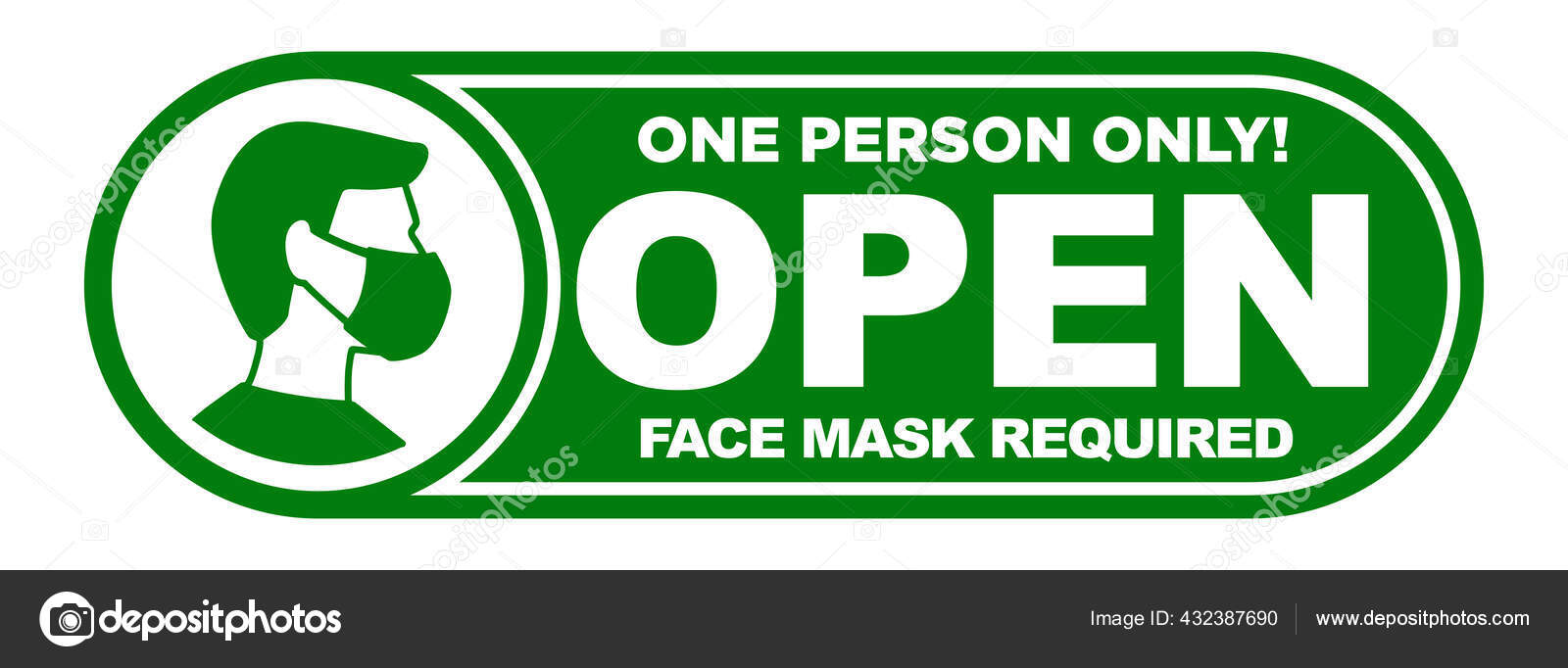 Open Sign Entrance Door Plate Green Sticker Transparent Background ...