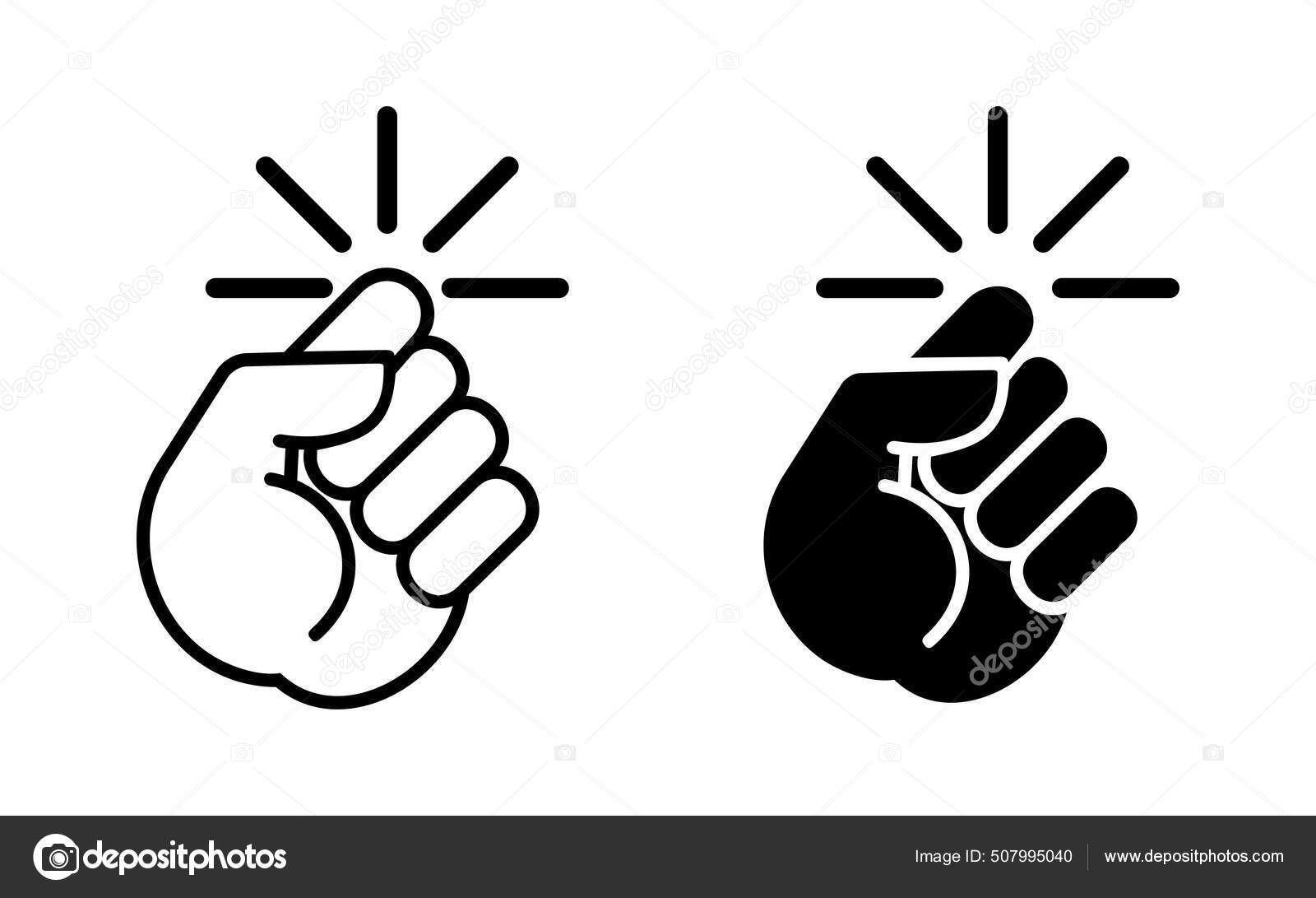 Hand Knocking Door Icon Vector Transparent Background Stock Vector ...
