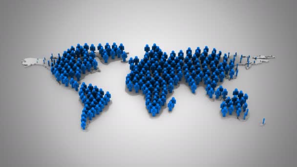 People Form a Map of the World — Stock Video © Dragun #116030060