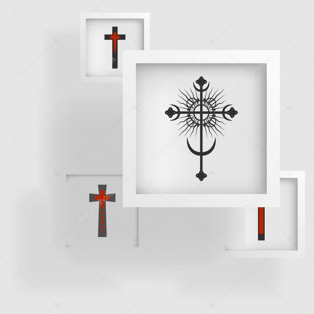 Ilustración de una cruz en forma de formas geométricas Vector de stock ...