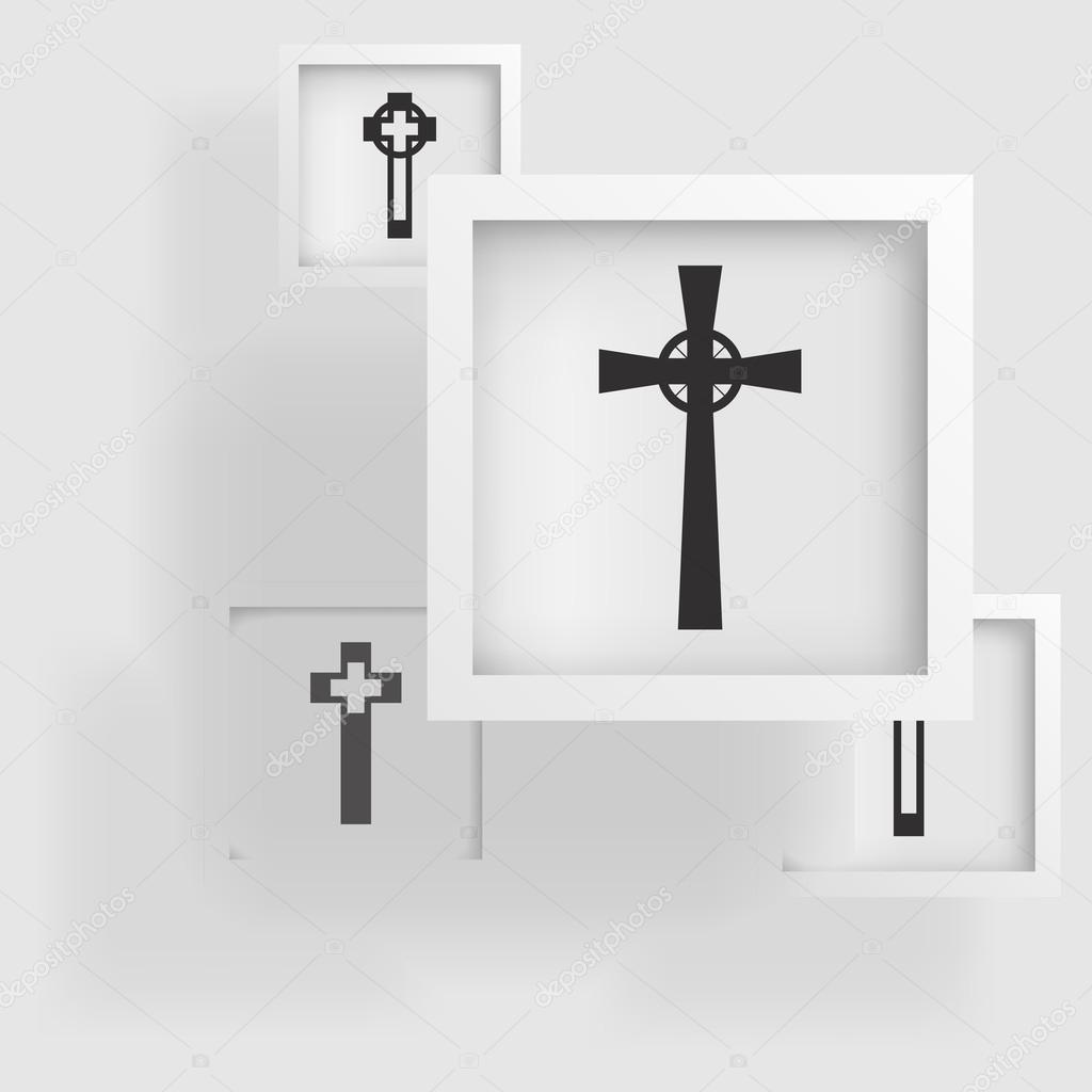 Illustration of a cross in the form geometric shapes Stock Vector Image ...