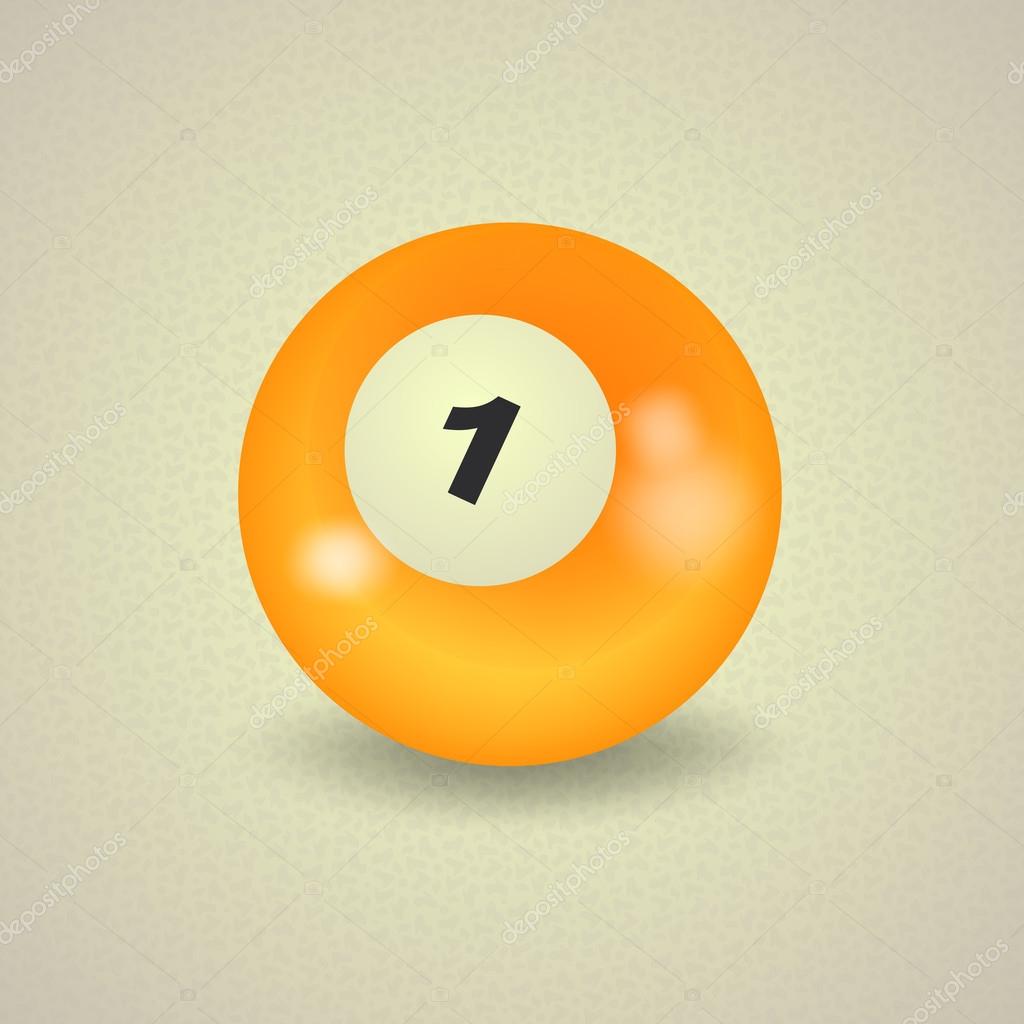 미국 당구 공 번호 1 — 스톡 벡터 © Chorniy10 #53185321
