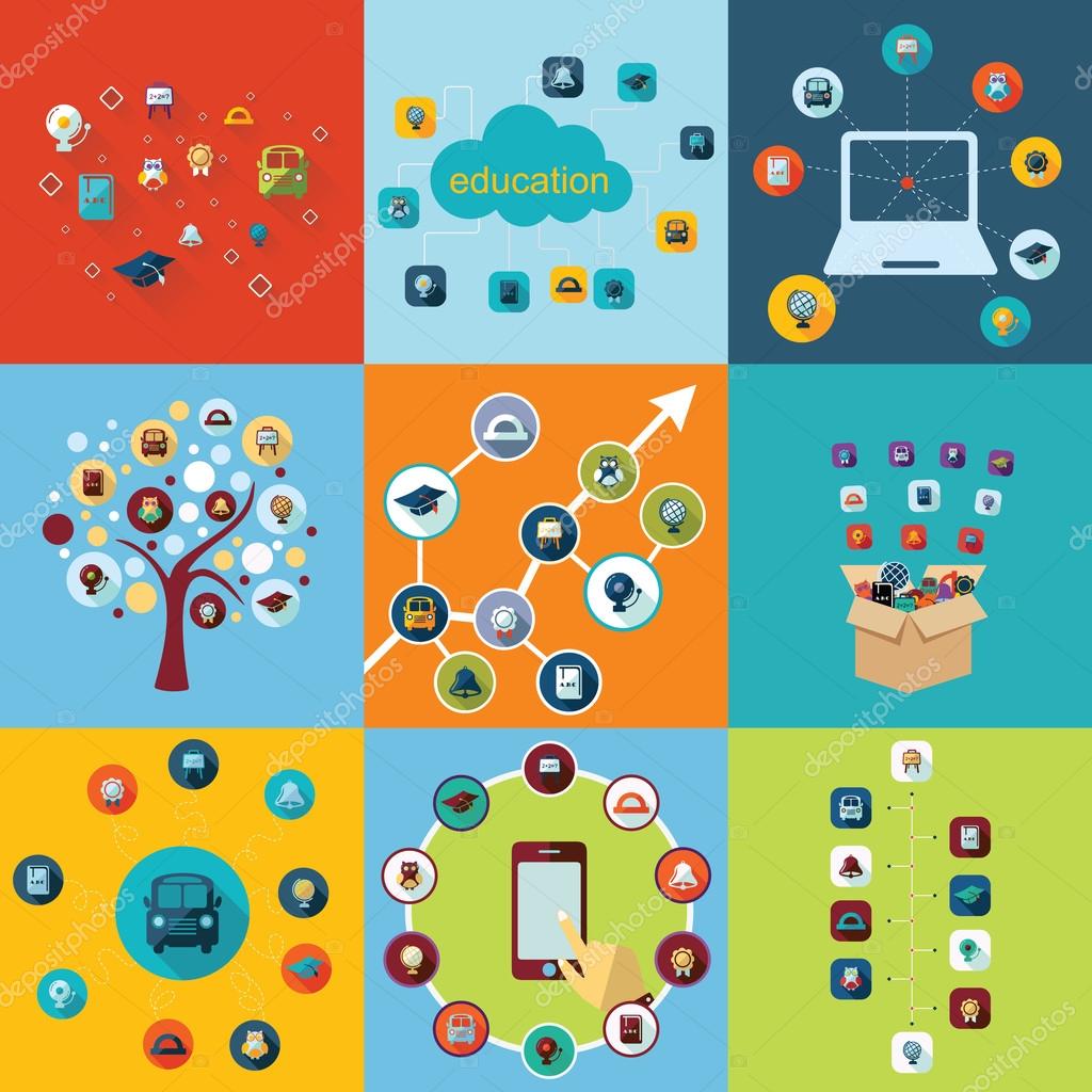 Icons for education web design — Stock Vector © Chorniy10 #55076711