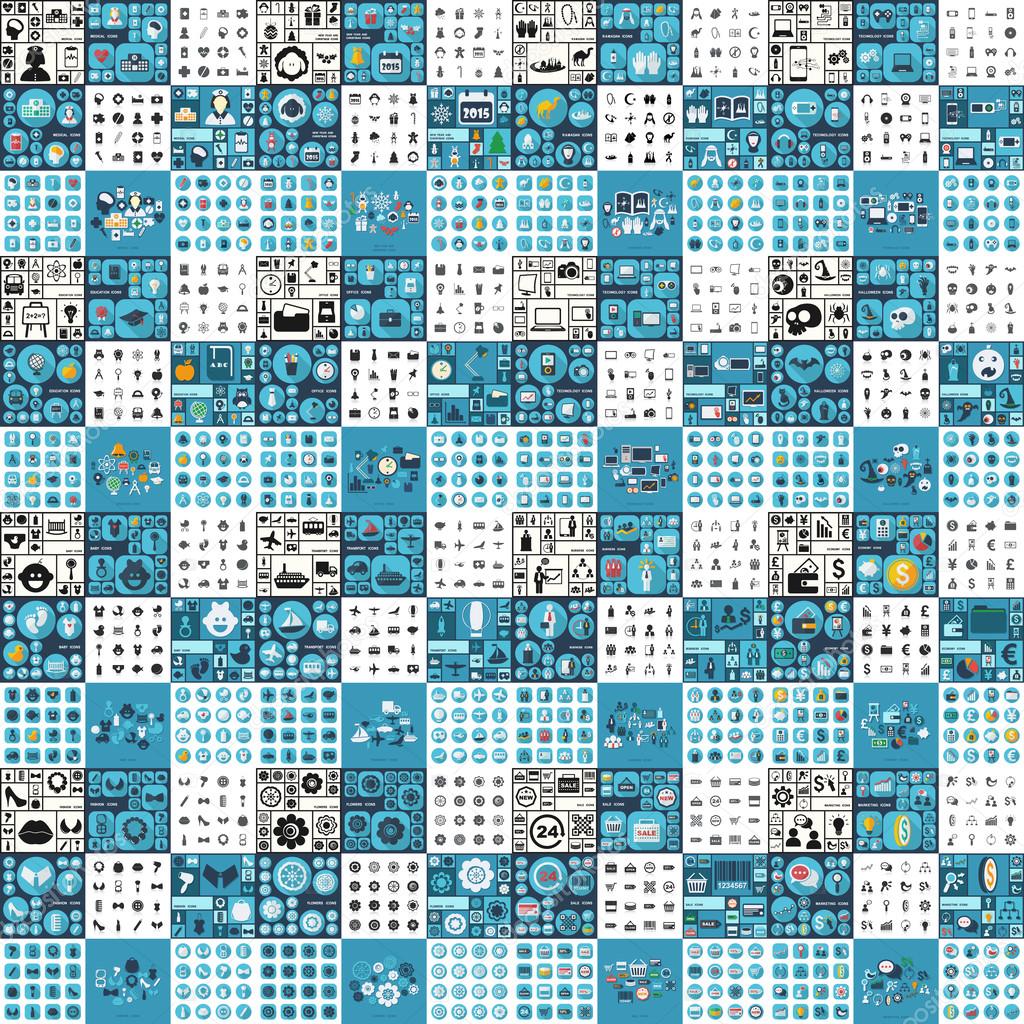 Large icons set Stock Vector by ©Chorniy10 60358441