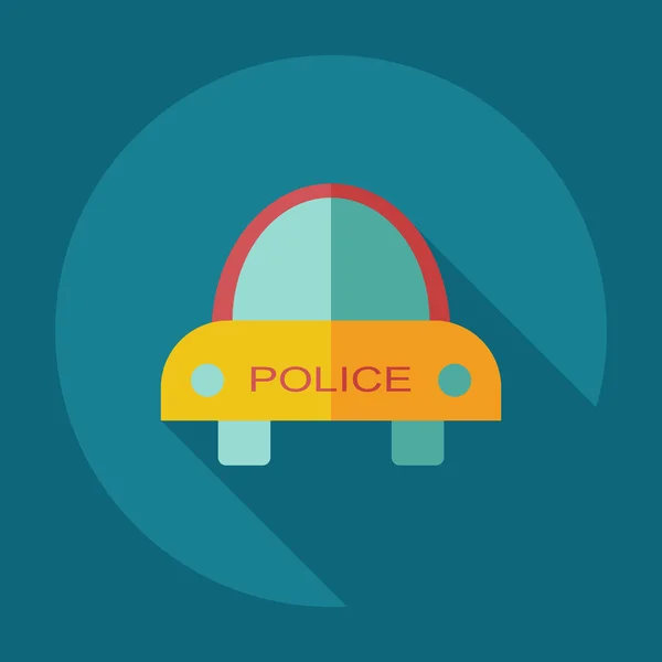 Flat modern design with shadow icons cop car - Stock Image - Everypixel