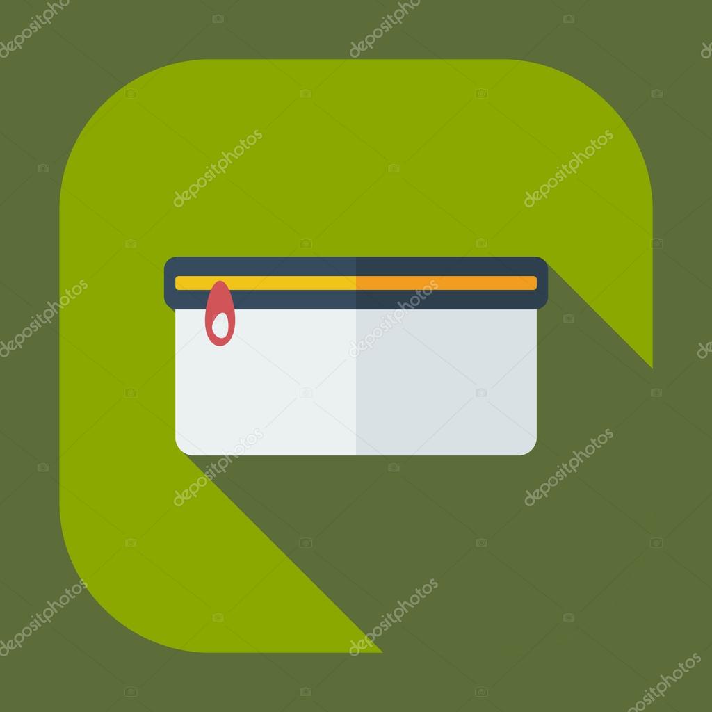 Diseño moderno plano con sombra Monedero icono Vector de stock por ...