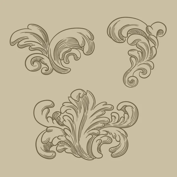 Baroque engraving floral design | Baroque engraving floral design ...