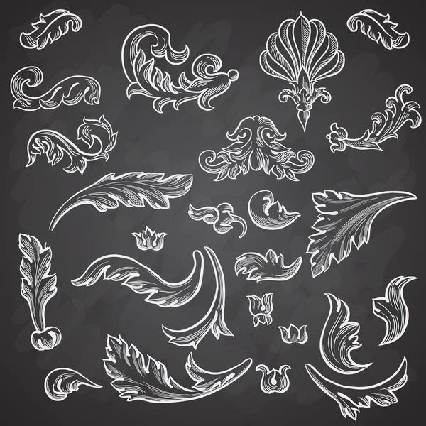 Baroque engraving floral design Stock Vector by ©Tueris 70782533