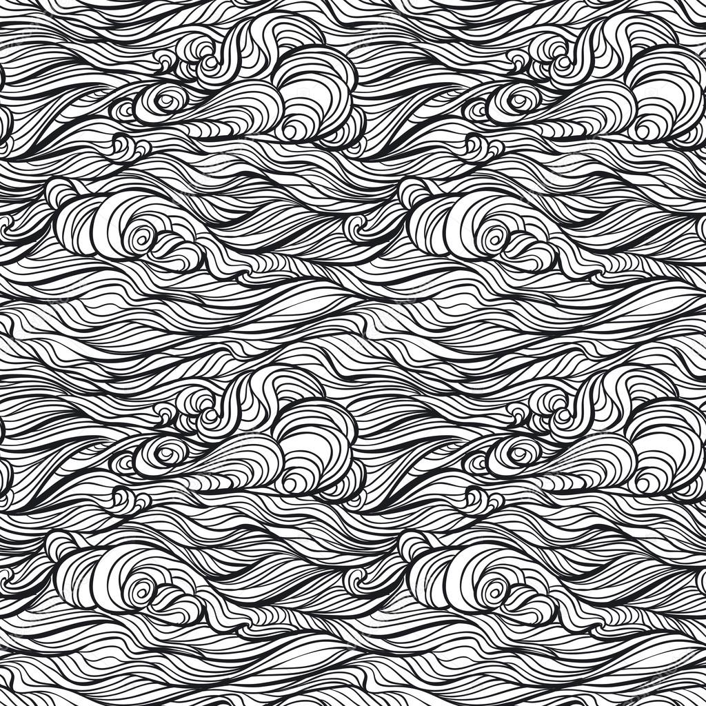Hand drawn waves texture Stock Vector Image by ©Tueris #70787517