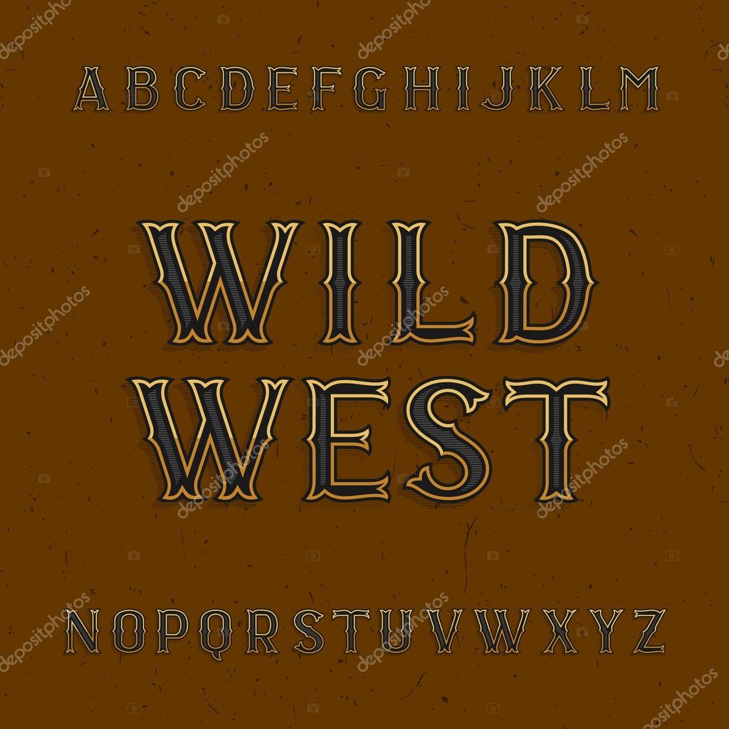 Wild West alphabet vector font. Stock Vector Image by ©Epifantsev ...