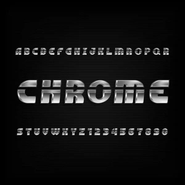 Chrome Alphabet Vector Font. Stock Vector by ©Epifantsev 72551197