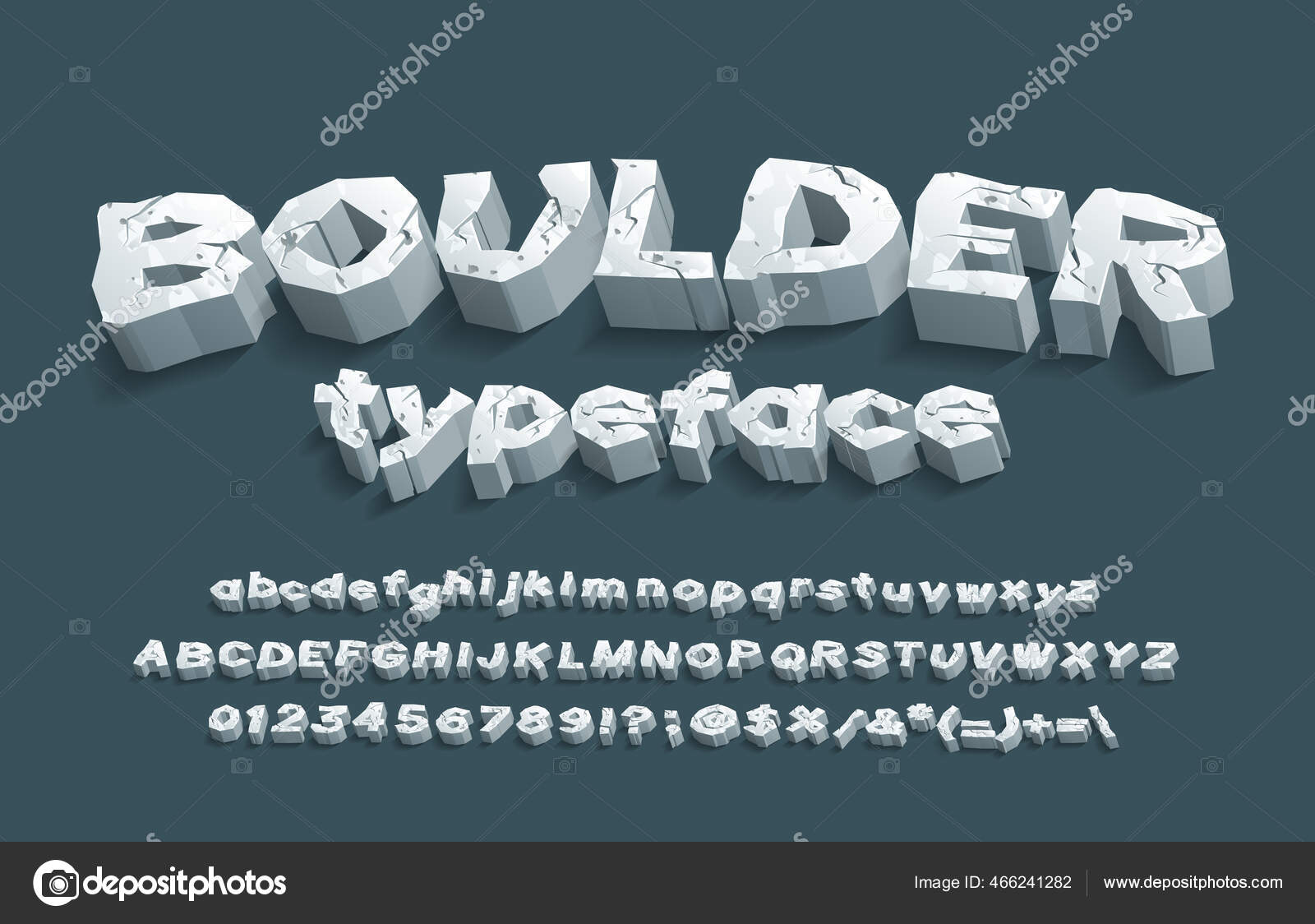 Cracked Rock Font