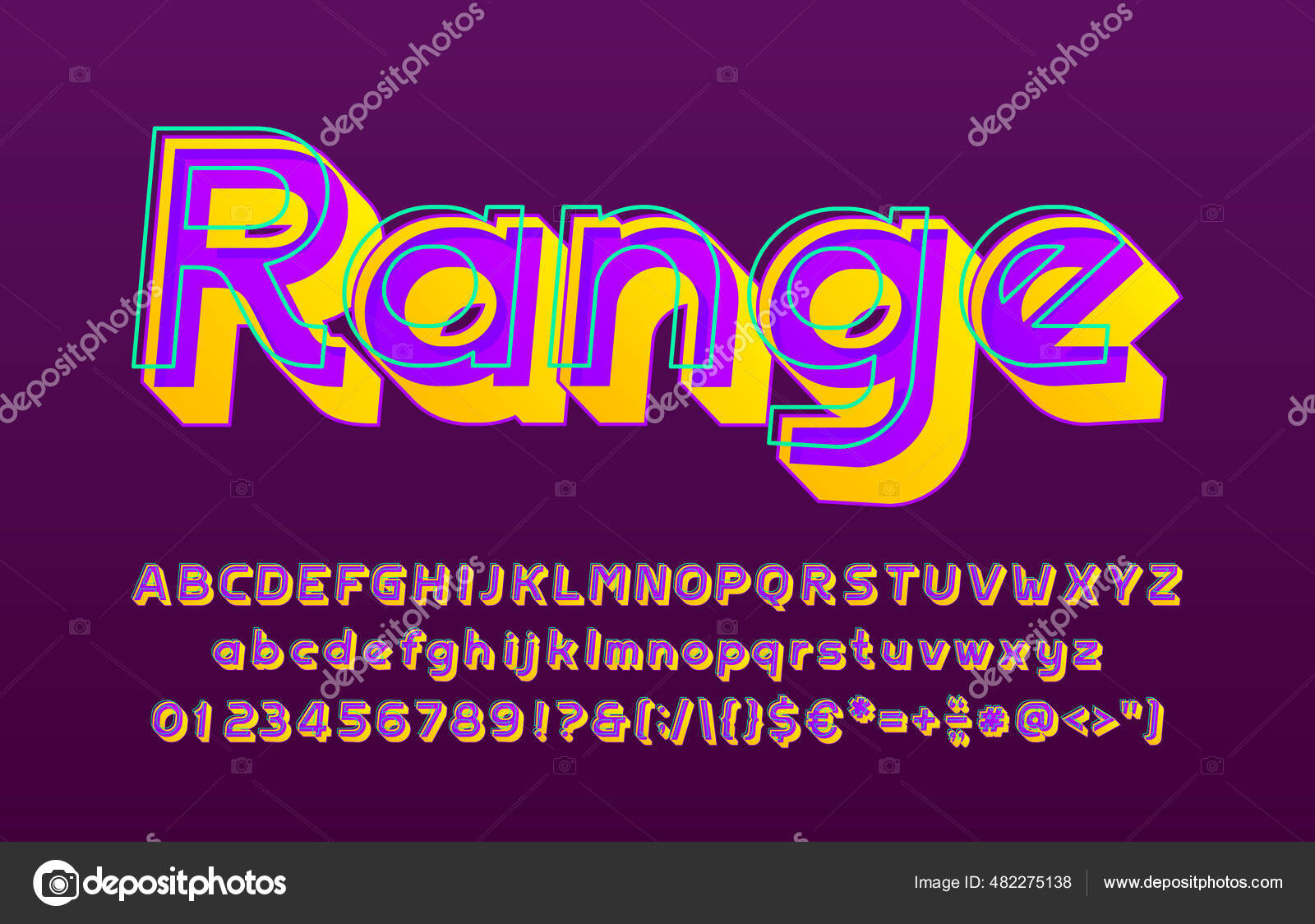 Range Alphabet Font Effect Letters Numbers Punctuations Uppercase ...
