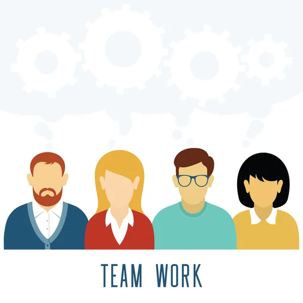 Vector Teamwork Gears Concept. — Stock Vector © Epifantsev #65030155