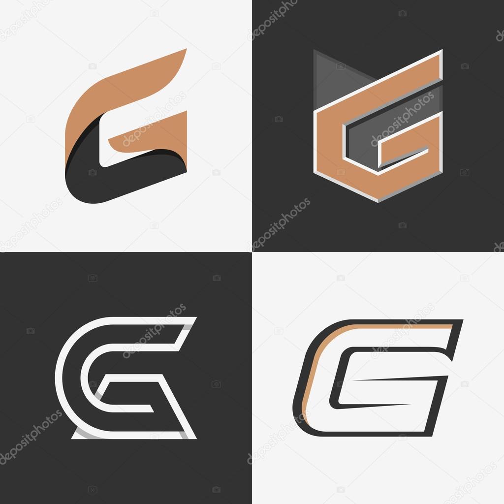 The set of letters G signs. — Stock Vector © Epifantsev #81517860
