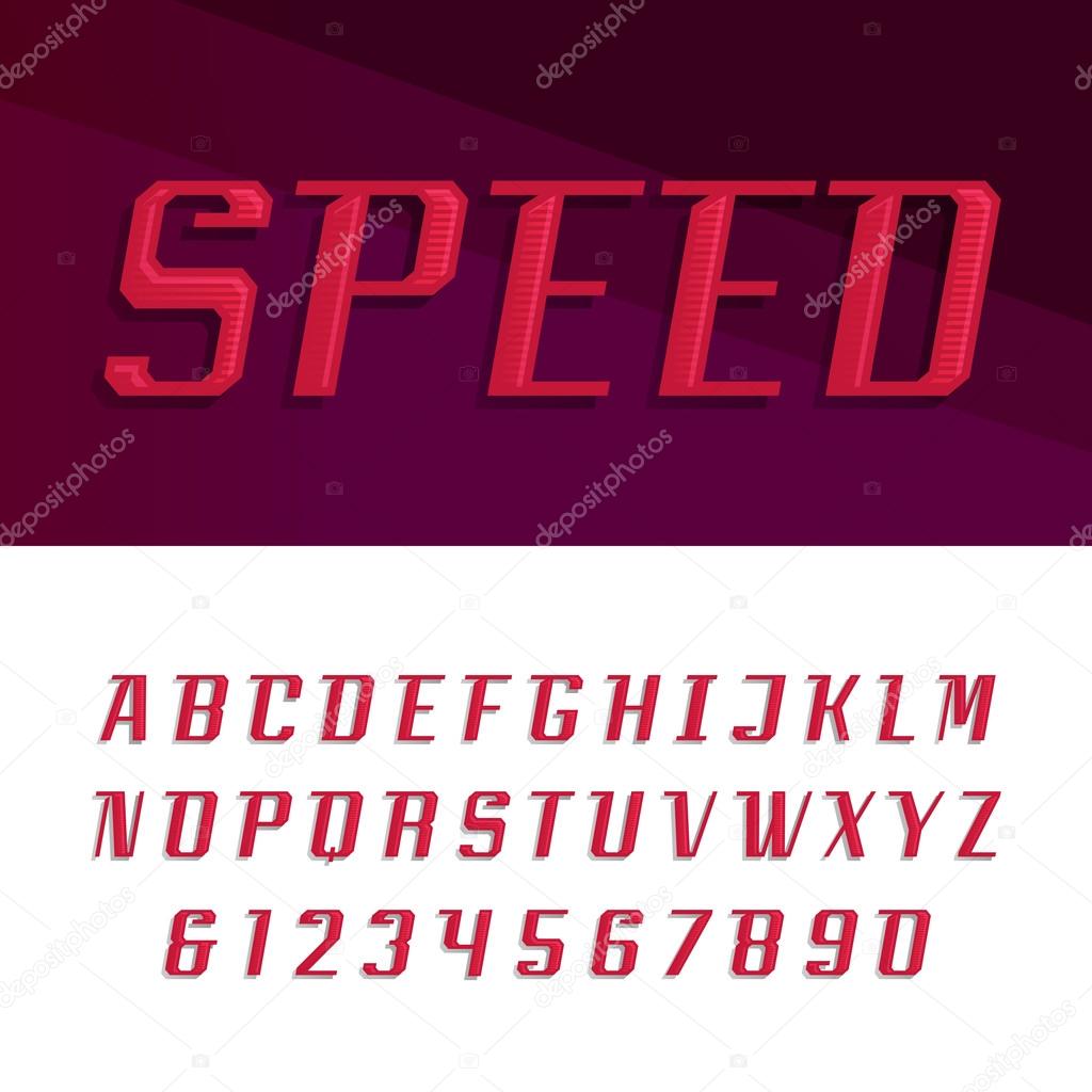 Speed alphabet vector font. Stock Vector Image by ©Epifantsev #93961414