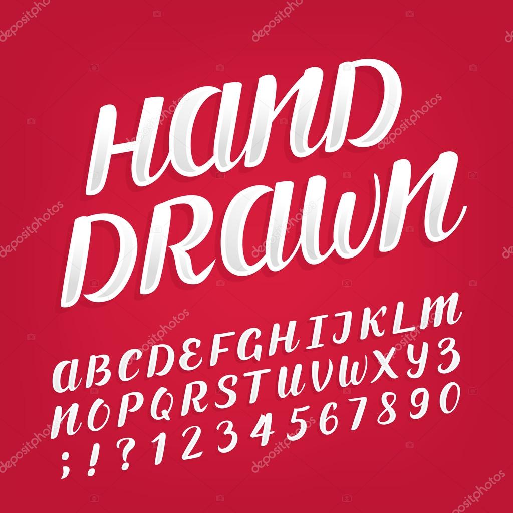 Mano dibujado alfabeto vector fuente Vector de stock #96664686 de ...