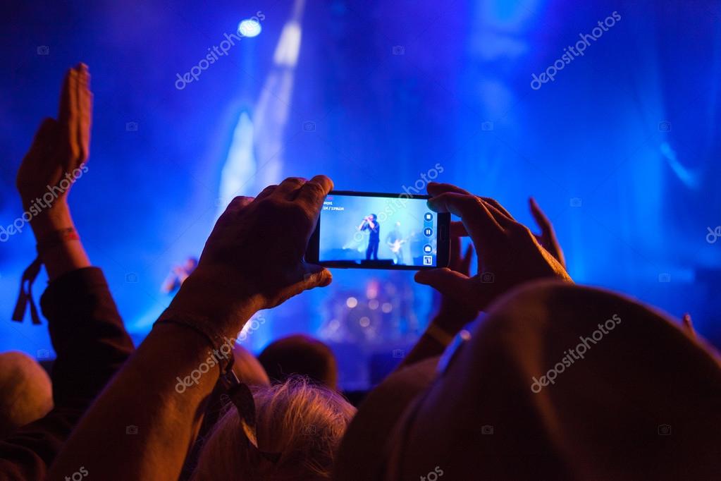 Filming at a Gig — Stock Photo © antb #79000144