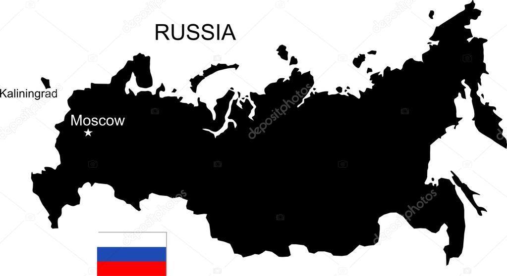 Simple Map Of Russia