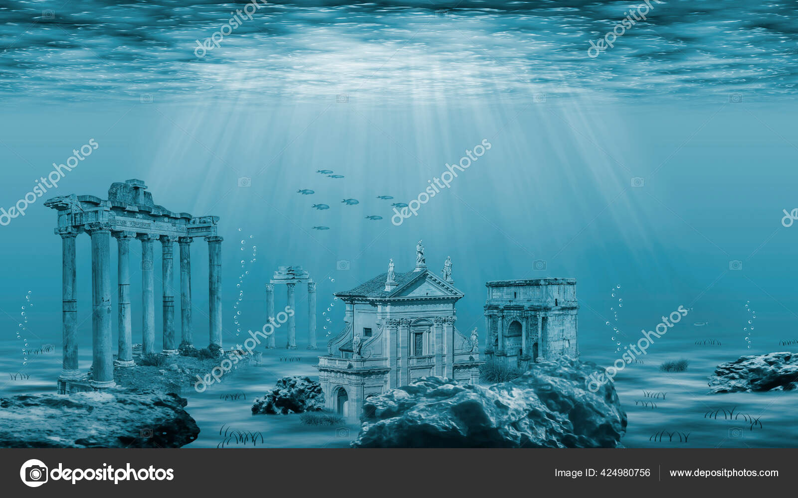 Temple Of Poseidon In Atlantis