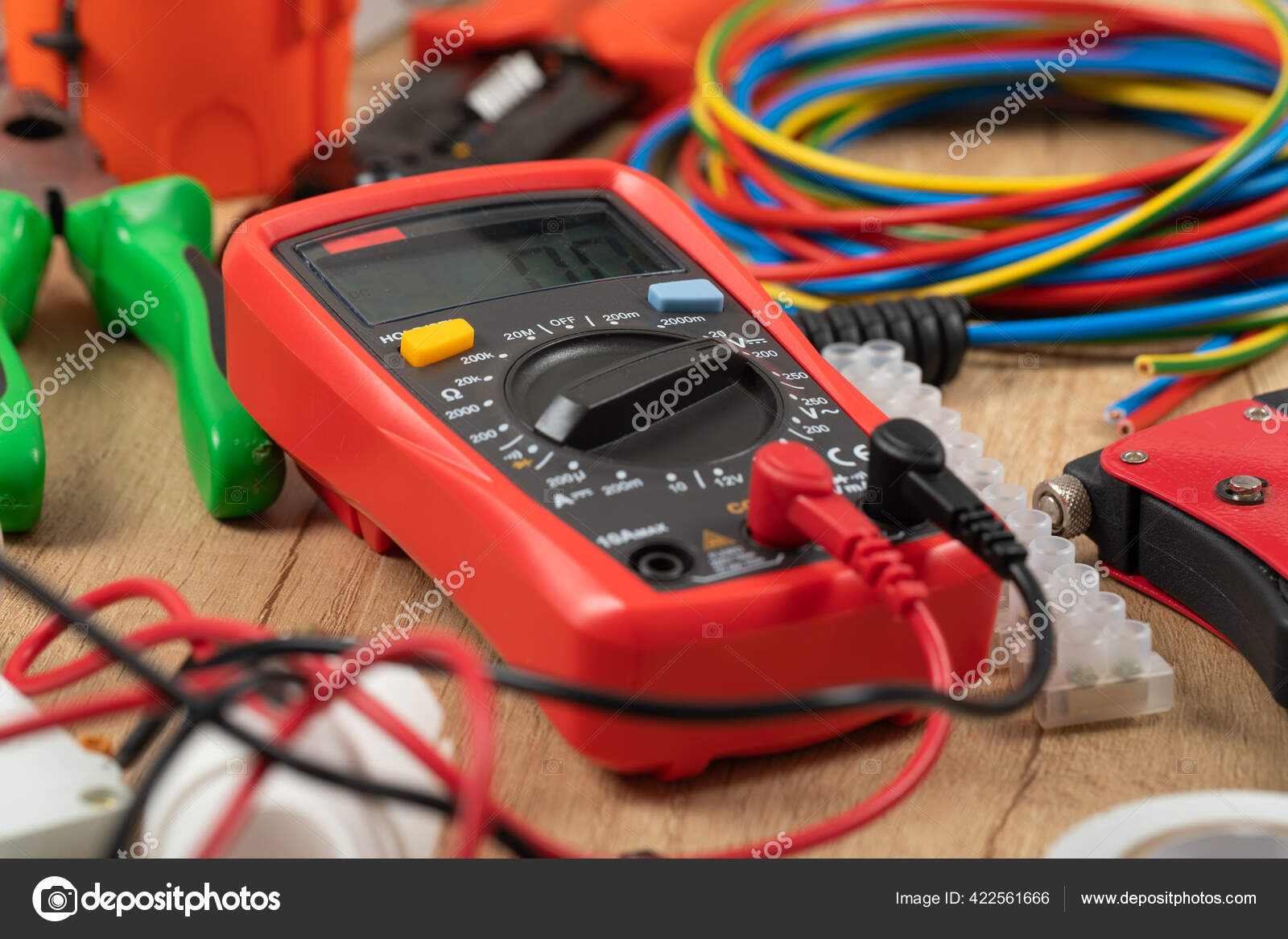 Tools Electrician Needs Shocket Multimeter Voltage Testers Wire ...