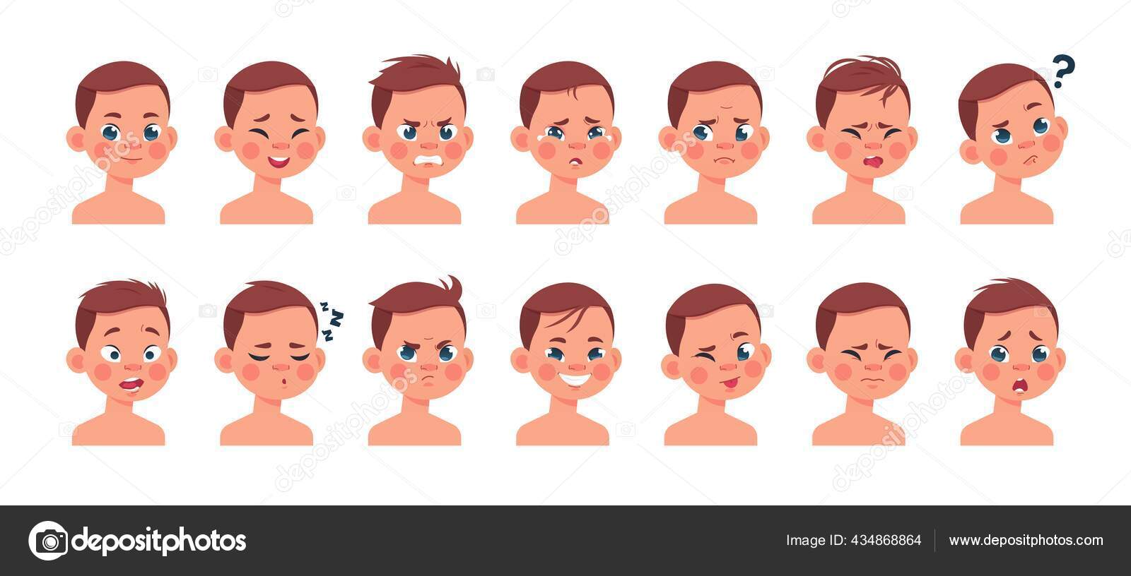 Faces Emotions Children