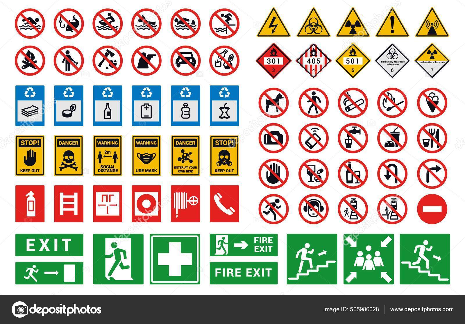 Símbolos De Peligros De Seguridad