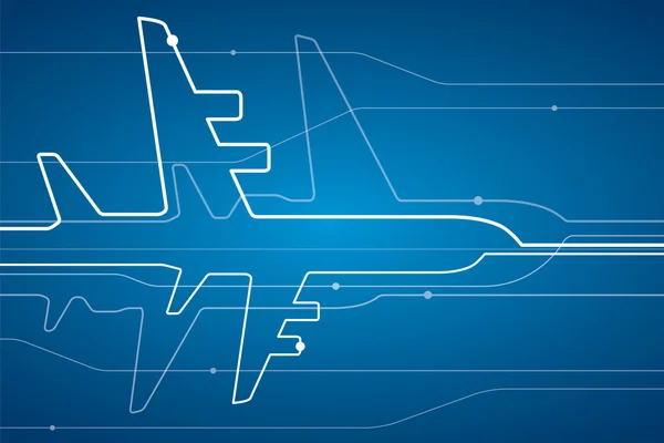 Abstract airplane white lines, vector design lines background, aviation ...