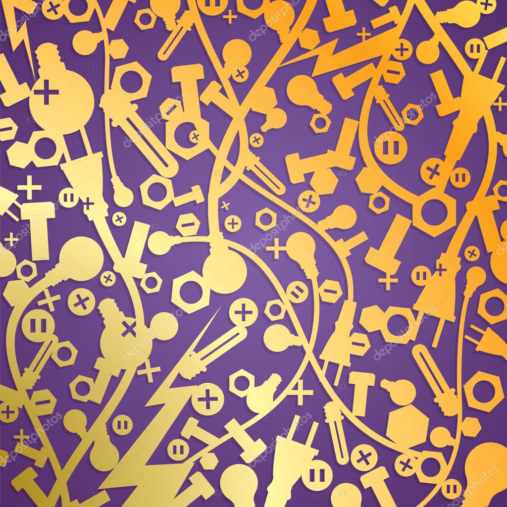 Energy texture, vector industry background, electricity collage, vector ...